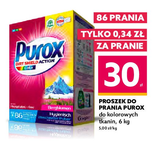 Proszek do prania color Purox - cena - promocje - opinie - sklep | Blix.pl