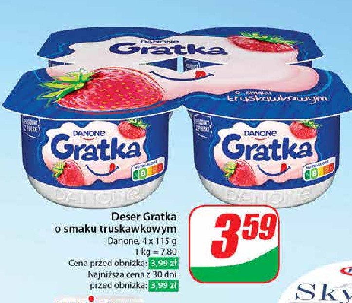 Jogurt truskawka Danone gratka - cena - promocje - opinie - sklep | Blix.pl