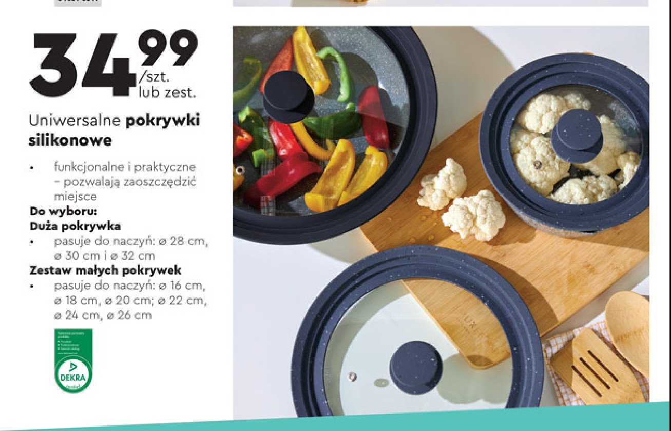 Pokrywka uniwersalna silikonowa 28-32 cm Smukee kitchen - cena ...