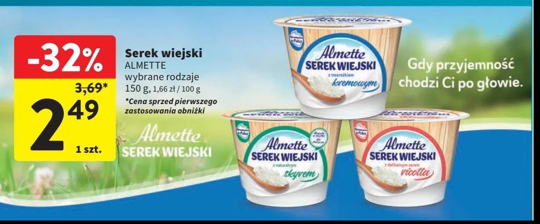 Serek wiejski z serem ricotta Hochland almette - cena - promocje ...