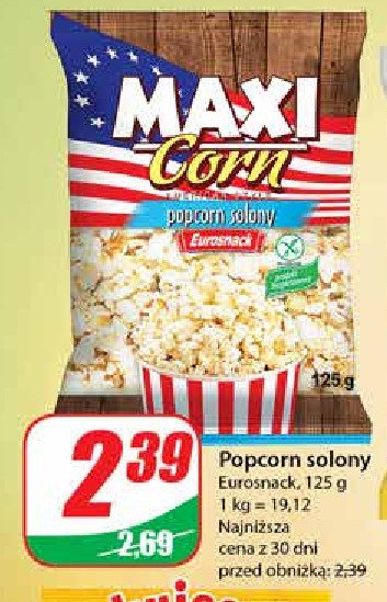 Popcorn solony Eurosnack maxi - cena - promocje - opinie - sklep | Blix ...
