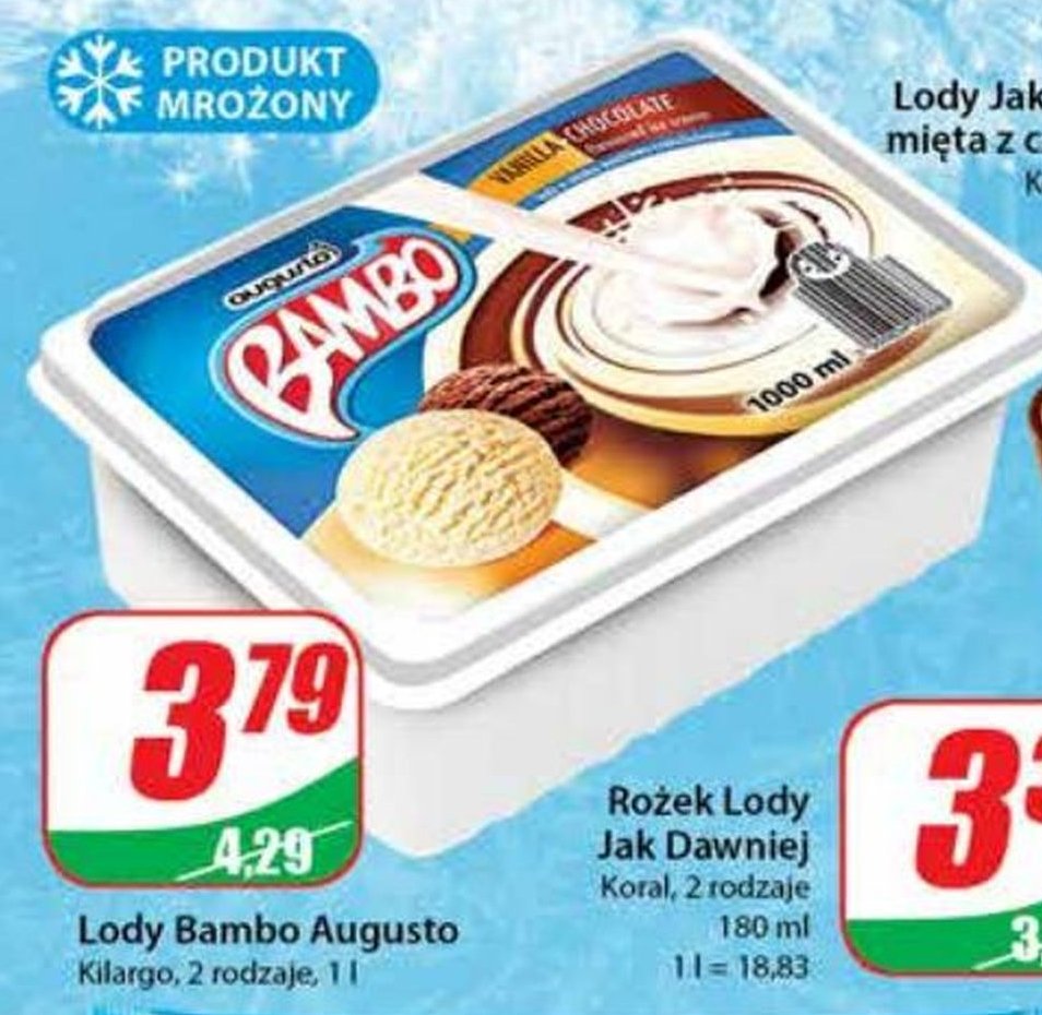 Lody waniliowo-czekoladowe Augusto bambo - cena - promocje - opinie ...