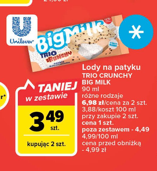 Lód trio crunchy Algida big milk - cena - promocje - opinie - sklep ...