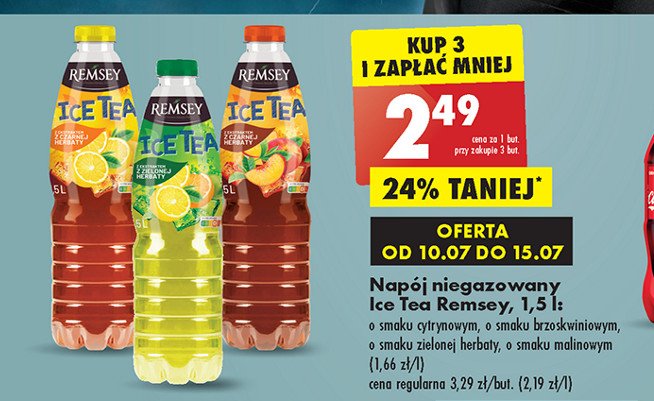 Napój o smaku malinowym Remsey ice tea - cena - promocje - opinie ...