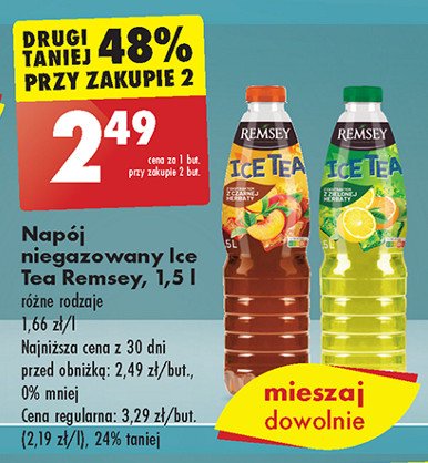 Napój o smaku brzoskwiniowym Remsey ice tea - cena - promocje - opinie ...