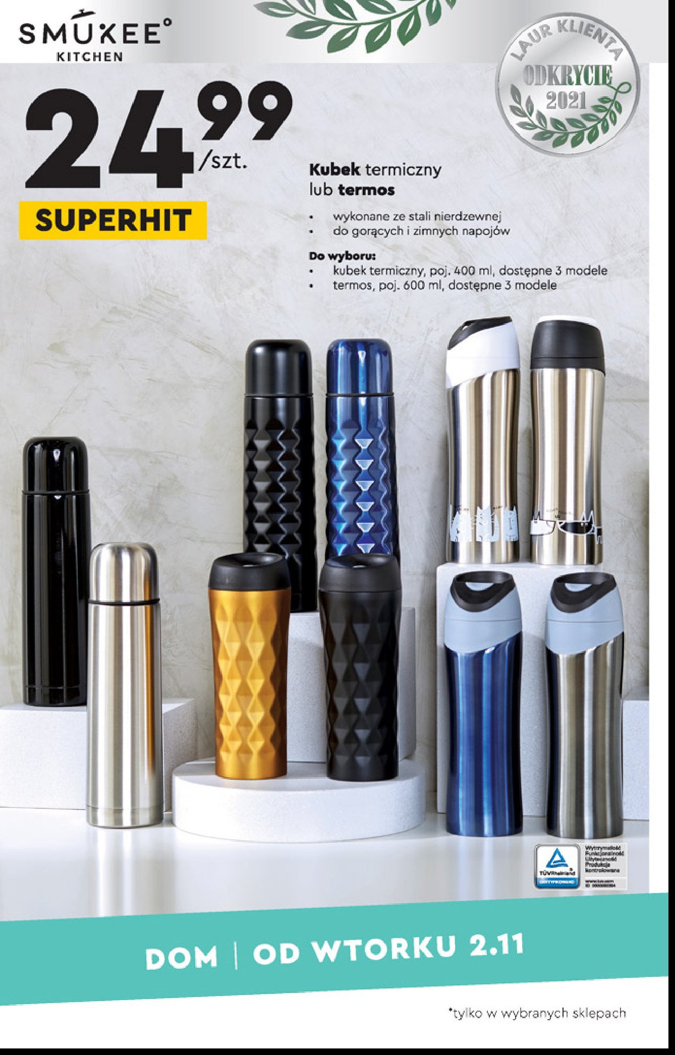 Kubek termiczny 400 ml Smukee kitchen - cena - promocje - opinie ...