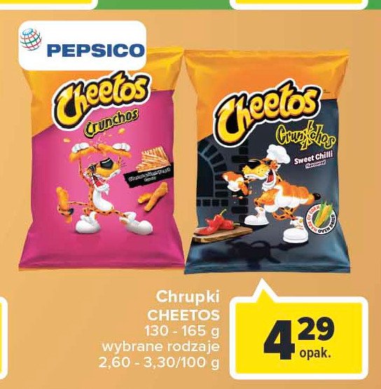 Chrupki sweet chilli Cheetos crunchos - cena - promocje - opinie ...