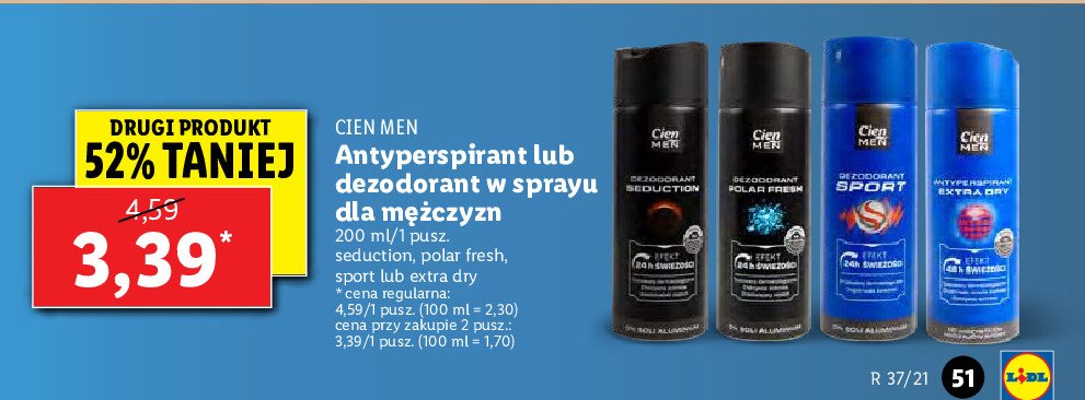 Antyperspirant extra dry Cien men - cena - promocje - opinie - sklep ...