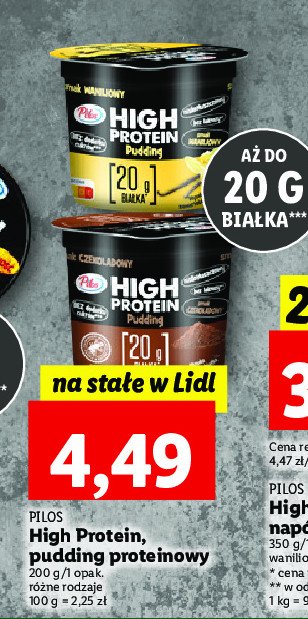 Pudding proteinowy waniliowy PILOS HIGH PROTEIN - cena - promocje ...