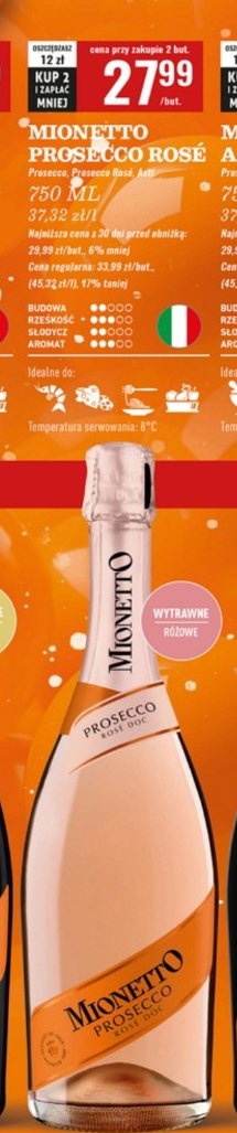Wino Mionetto prosecco rose - cena - promocje - opinie - sklep | Blix.pl - Brak ofert