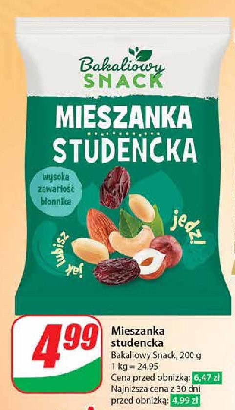 Mieszanka studencka Bakaliowy snack - cena - promocje - opinie - sklep | Blix.pl - Brak ofert