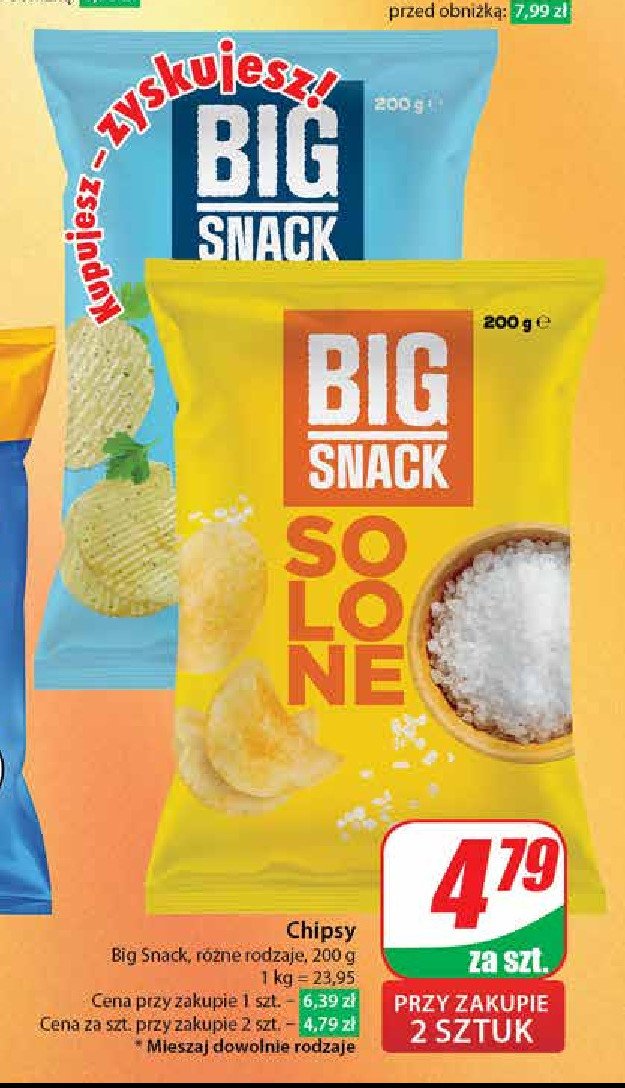 Chipsy fromage Big snack - cena - promocje - opinie - sklep | Blix.pl