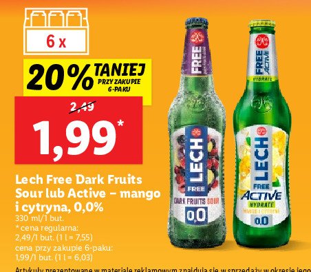 Piwo Lech free active hydrate mango i cytryna - cena - promocje ...