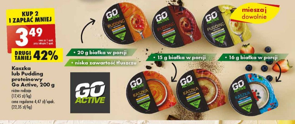 Pudding proteinowy waniliowy Go active - cena - promocje - opinie ...