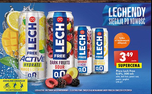 Piwo Lech free active hydrate mango i cytryna - cena - promocje ...