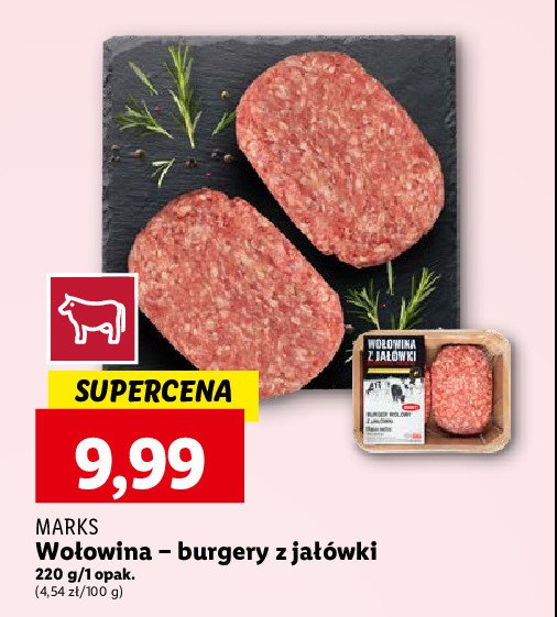 Burger wołowy z jałówki MARKS - cena - promocje - opinie - sklep | Blix ...