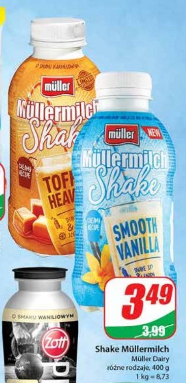 Napój mleczny smooth vanilla Mullermilch shake - cena - promocje ...