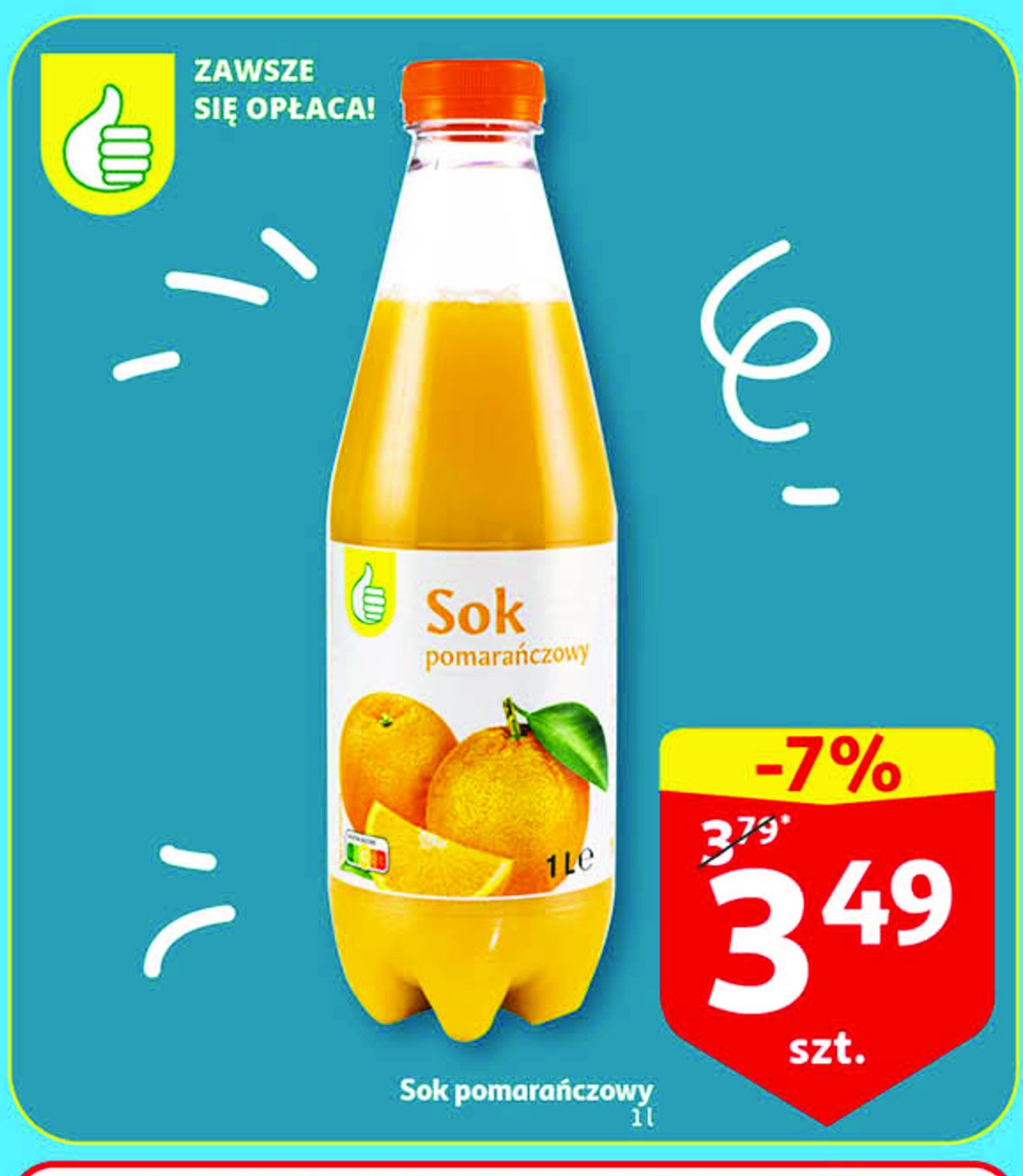 Sok pomarańczowy Podniesiony kciuk - cena - promocje - opinie - sklep ...