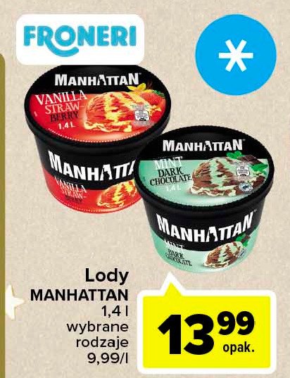 Lody mint & dark chocolate Nestle manhattan Manhattan (nestle) - cena ...