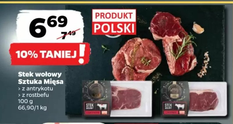 Stek wołowy z rostbefu SZTUKA MIĘSA NETTO - cena - promocje - opinie ...