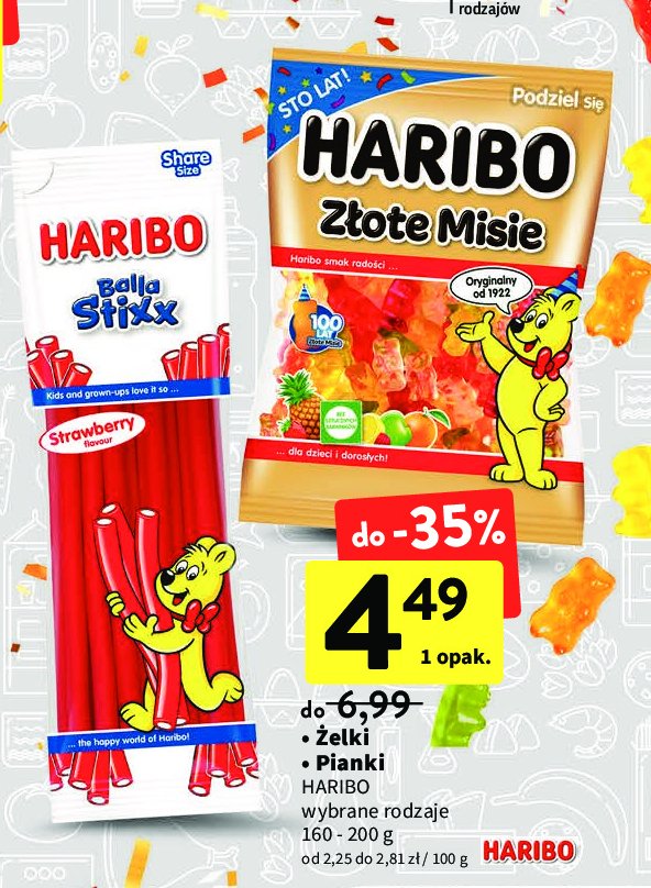 Żelki mix Haribo złote misie - cena - promocje - opinie - sklep | Blix.pl