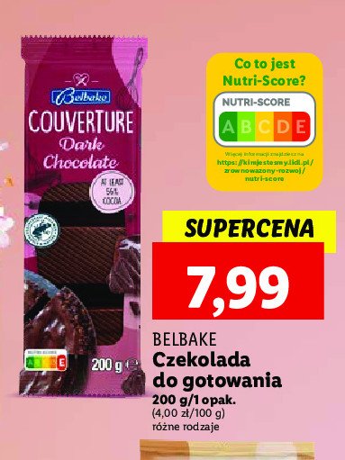 Czekolada ciemna do gotowania Belbake - cena - promocje - opinie ...