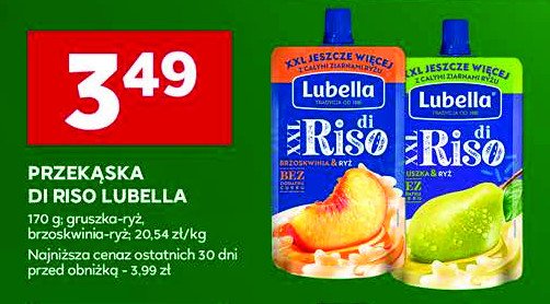 Deser gruszka & ryż Lubella di riso - cena - promocje - opinie - sklep ...