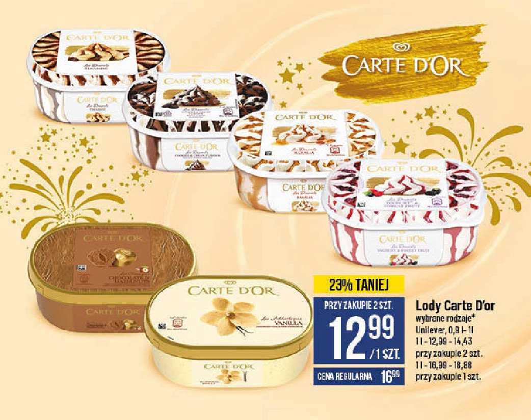 Lody chocolate Algida carte d'or les classiques - cena - promocje ...