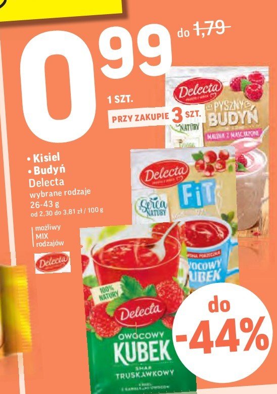 Budyń malina z mascarpone Delecta pyszny budyń - cena - promocje ...