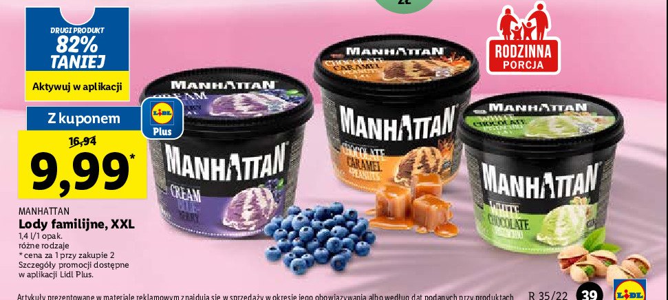 Lody biała czekolada z pistacjami Nestle manhattan Manhattan (nestle ...