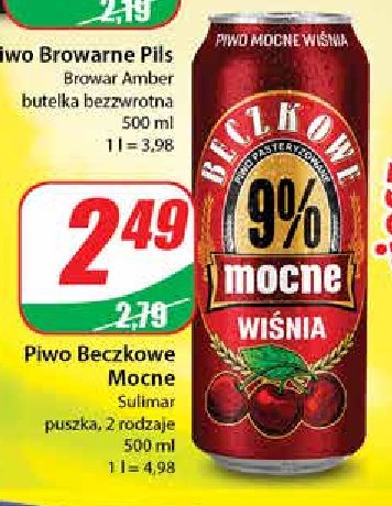 Piwo Beczkowe mocne 9% wiśniowe - cena - promocje - opinie - sklep ...