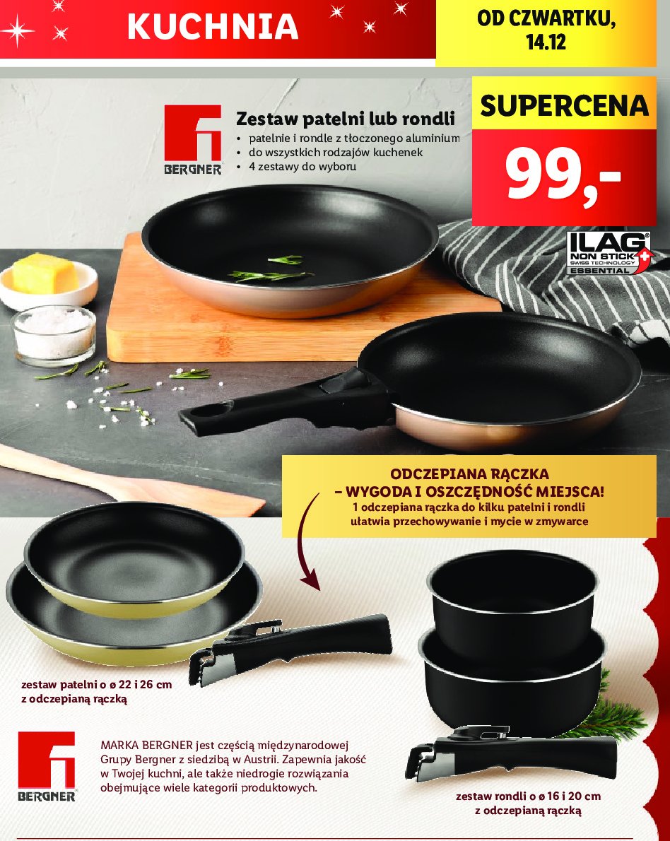 Zestaw patelni 22 cm + 26 cm Bergner - cena - promocje - opinie - sklep ...