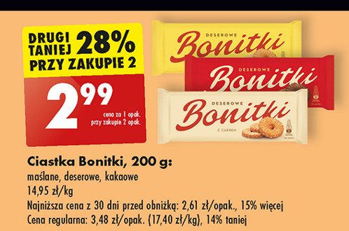 Ciastka deserowe Bonitki - cena - promocje - opinie - sklep | Blix.pl ...