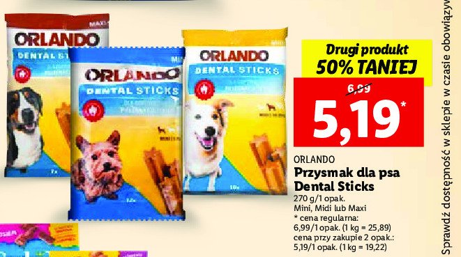 Przysmak dla psów dental sticks maxi Orlando - cena - promocje - opinie ...
