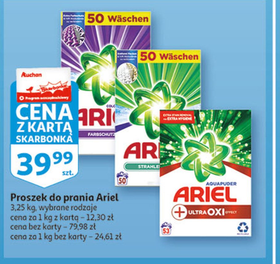 Proszek do prania color ARIEL AQUA PUDER - cena - promocje - opinie ...