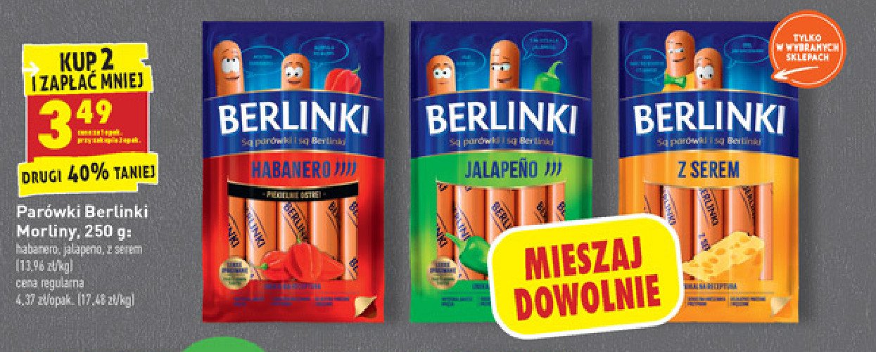 Parówki habanero Morliny berlinki - cena - promocje - opinie - sklep ...