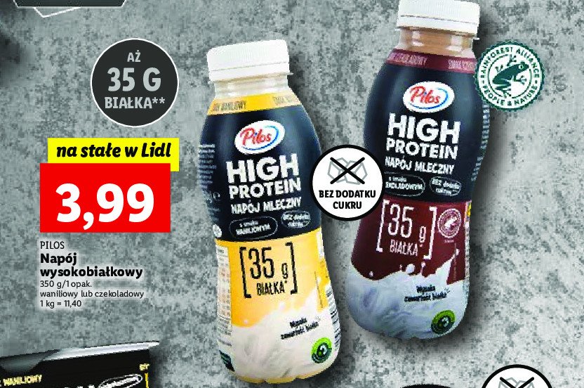 Napój waniliowy PILOS HIGH PROTEIN - cena - promocje - opinie - sklep ...