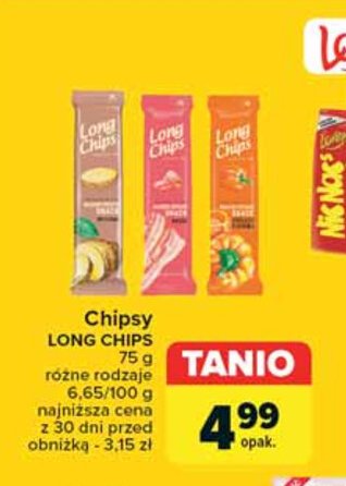 Chipsy original Long chips - cena - promocje - opinie - sklep | Blix.pl