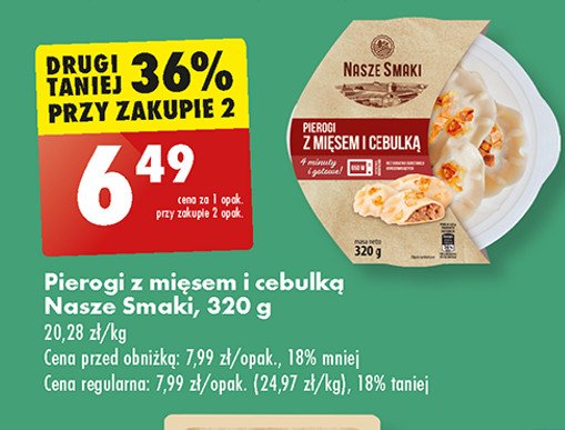 Pierogi z mięsem i cebulką Nasze smaki - cena - promocje - opinie - sklep | Blix.pl - Brak ofert