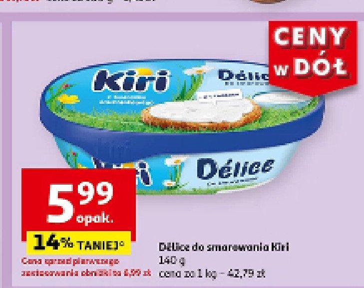 Serek do smarowania delice Kiri - cena - promocje - opinie - sklep ...