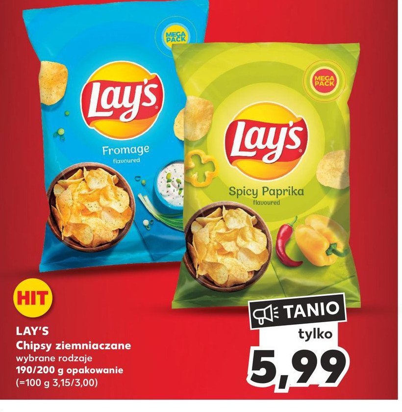 Chipsy fromage Lay's Frito lay lay's - cena - promocje - opinie - sklep | Blix.pl