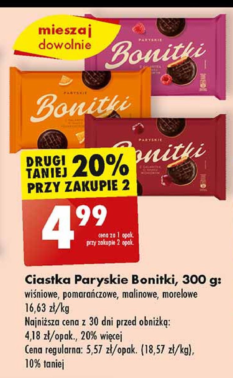 Ciastka paryskie pomarańczowe Bonitki - cena - promocje - opinie ...