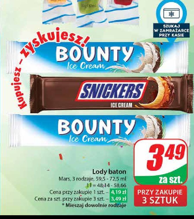 Baton lodowy Snickers ice cream - cena - promocje - opinie - sklep ...