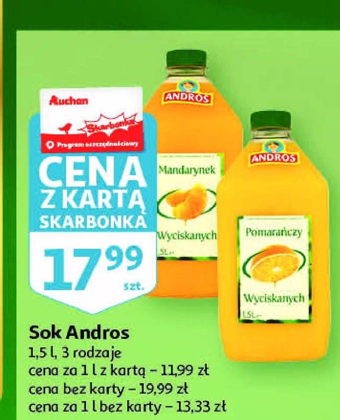 Sok pomarańczowy Andros - cena - promocje - opinie - sklep | Blix.pl ...