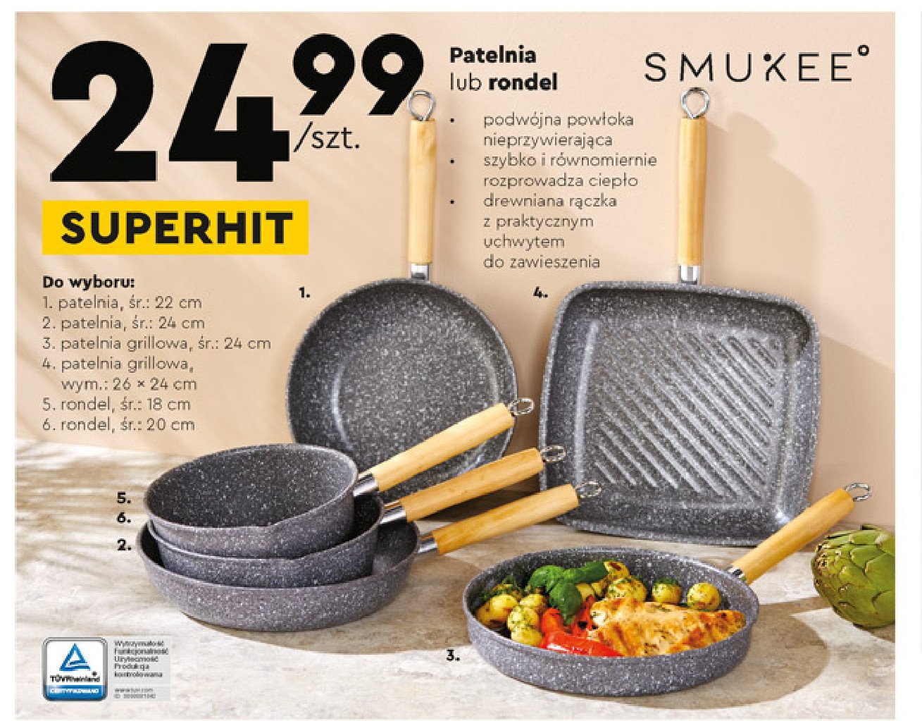 Rondelek z boczną wylewką 20 cm Smukee kitchen - cena - promocje ...