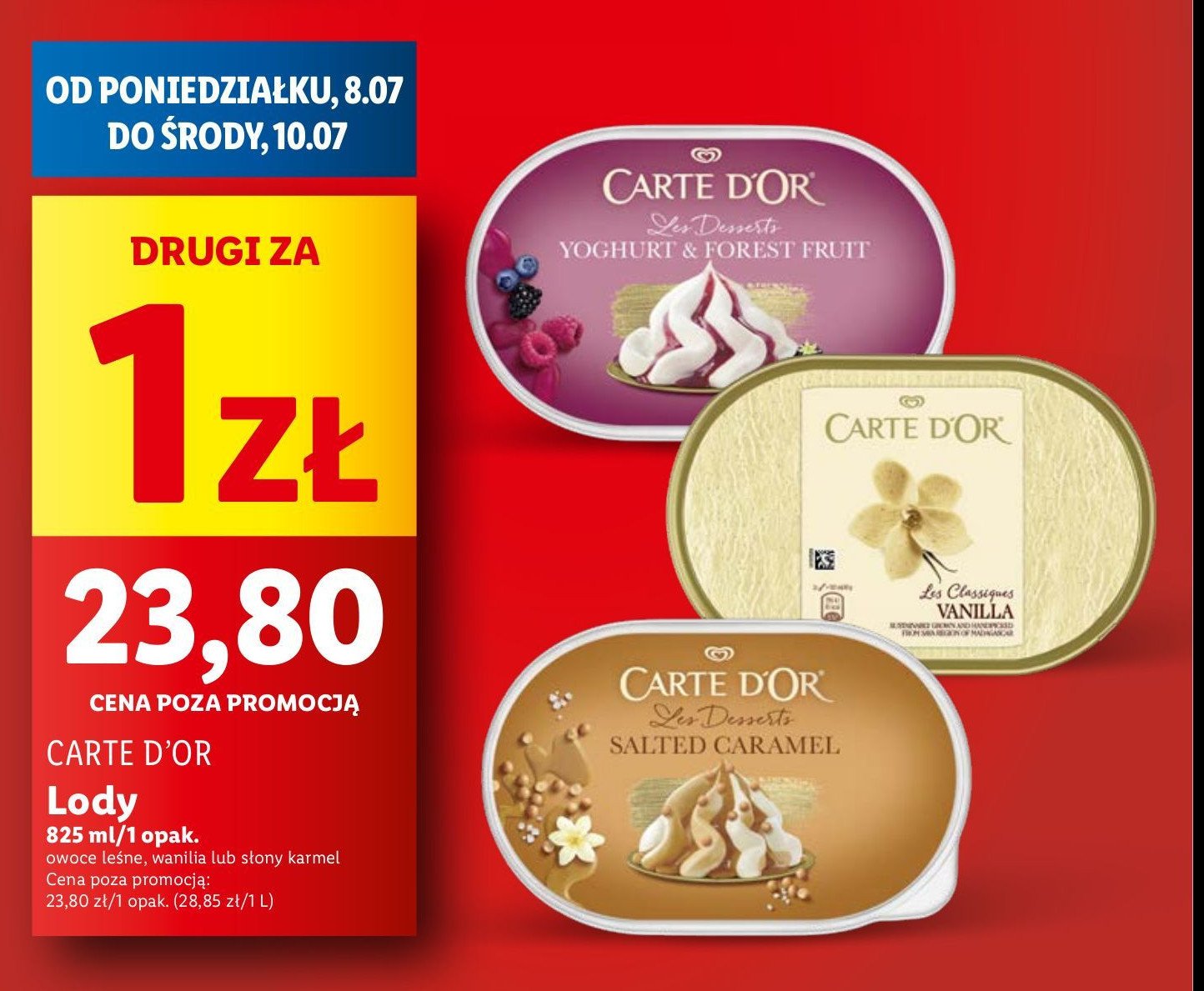 Lody waniliowe Algida carte d'or les desserts - cena - promocje ...