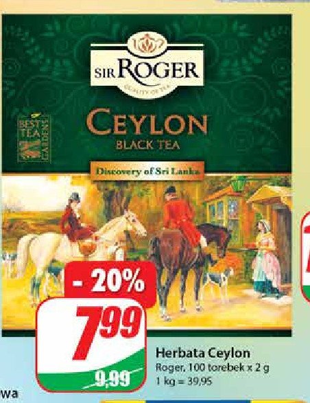 Herbata ceylon black tea Sir roger - cena - promocje - opinie - sklep ...