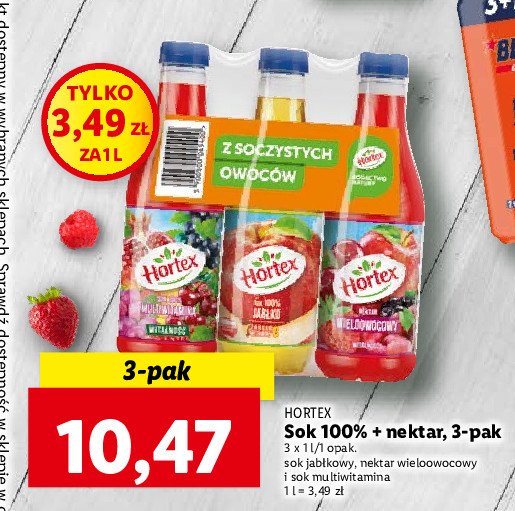 Zestaw: sok jabłko + nektar multiwitamina + nektar wieloowocowy Hortex - cena - promocje ...