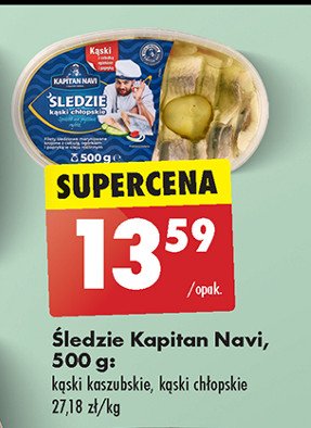 Śledzie kąski chłopskie Kapitan navi - cena - promocje - opinie - sklep | Blix.pl - Brak ofert