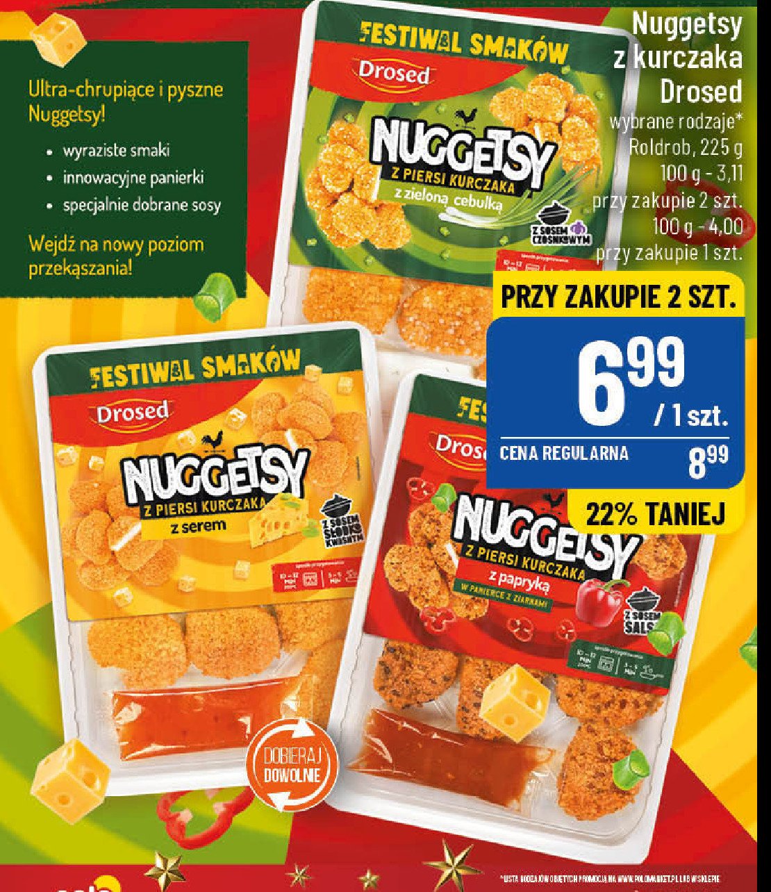Nuggetsy z piersi kurczaka z serem Drosed - cena - promocje - opinie ...